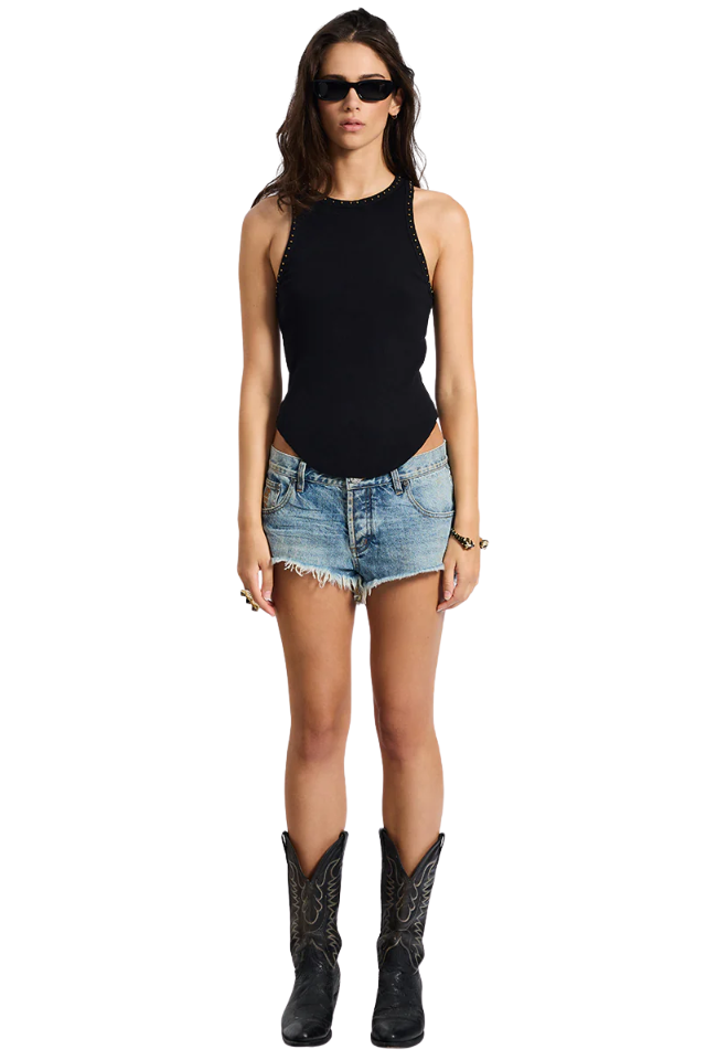 Hand Beaded Ramone Tank